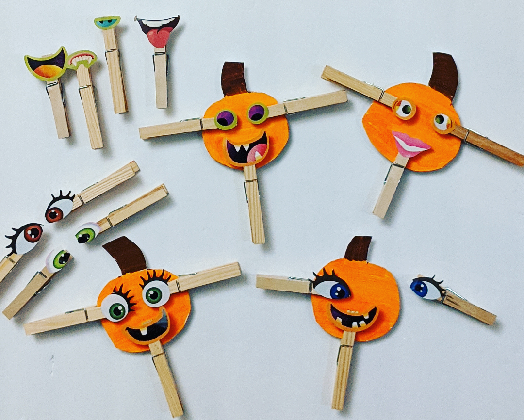 Clothespin Pumpkin Faces - Annie's Classroom